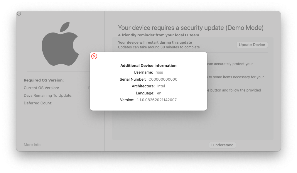 adjusting position of (?) and (X) buttons · Issue #246 · macadmins/nudge · GitHub