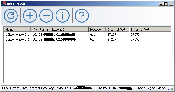 Qbittorrent 4.2.3 can't open ports via UPnP/NAT-PMP on gateway that does not support lease ...