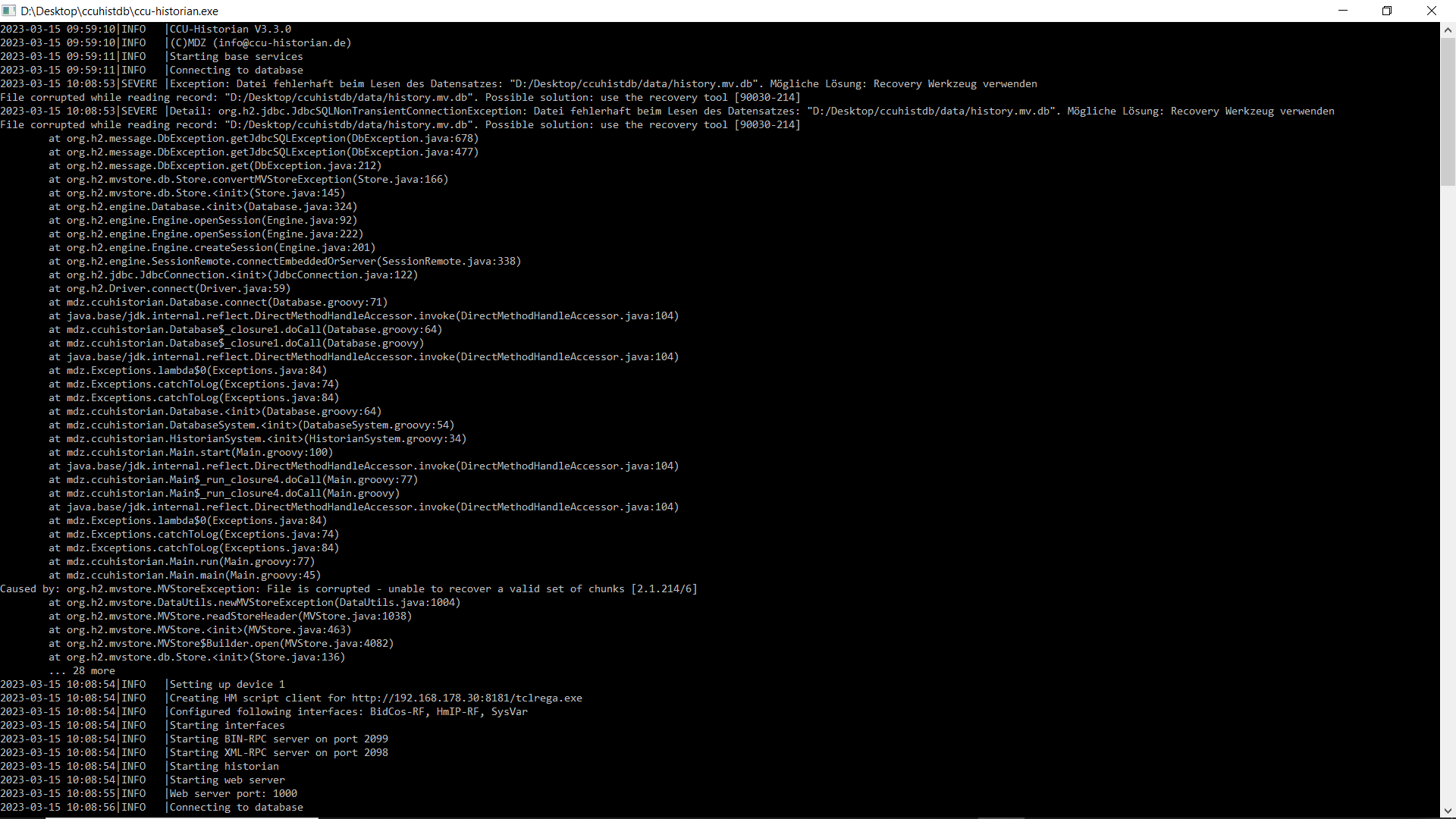 Wiederherstellen der DB auf Synology Hilfe · Issue #381 · mdzio/ccu-historian · GitHub