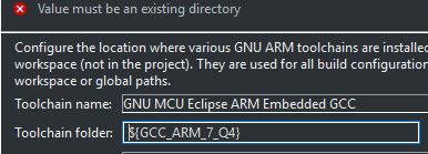 Disable Toolchain & Build Tools Path Check (project level) · Issue #293 · eclipse-embed-cdt ...