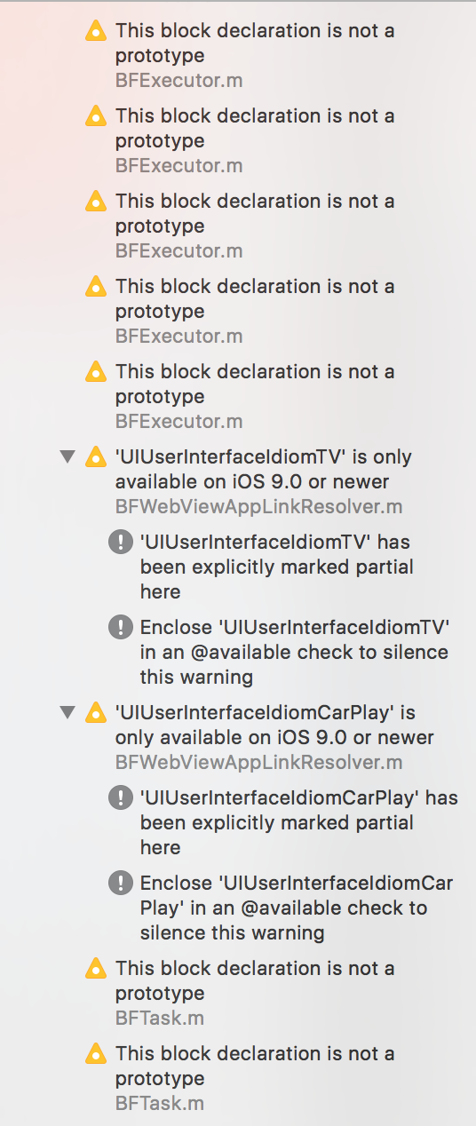 Semantic Issues and Compiler Warnings · Issue #211 · facebookarchive/facebook-swift-sdk · GitHub