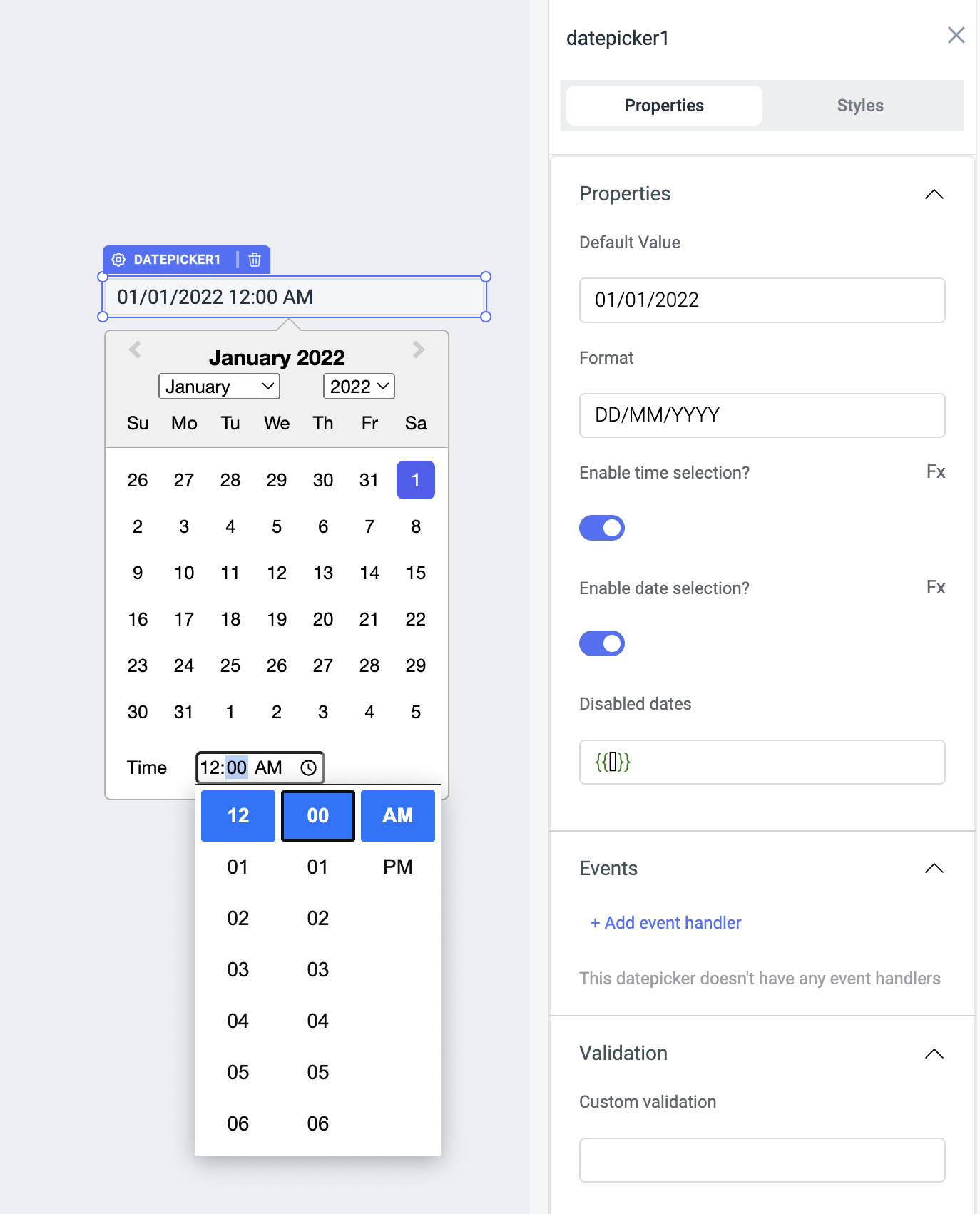 Ability to set 24hrs time format in Date Picker componenet · Issue #5854 · ToolJet/ToolJet · GitHub