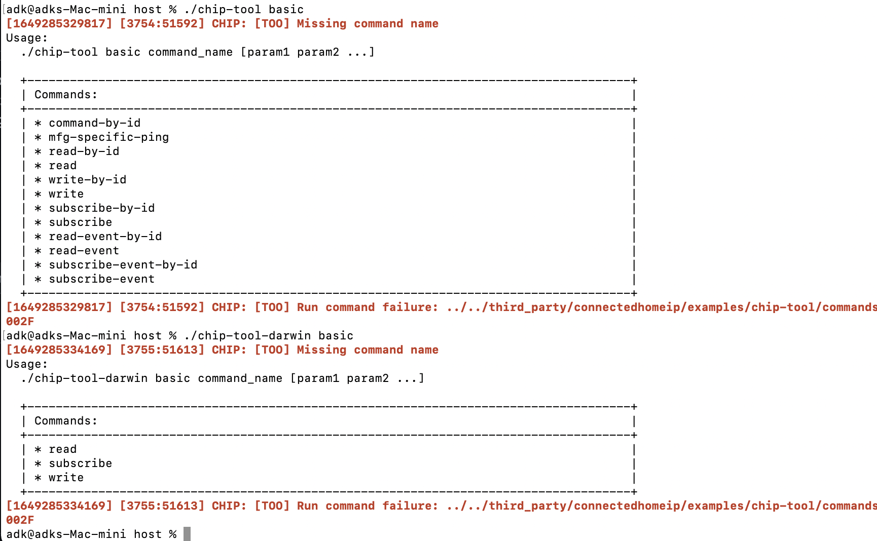 Tc Idm 64 Chip Tool Darwin Testing Subscribe Events Support Needed To Perform The Steps 