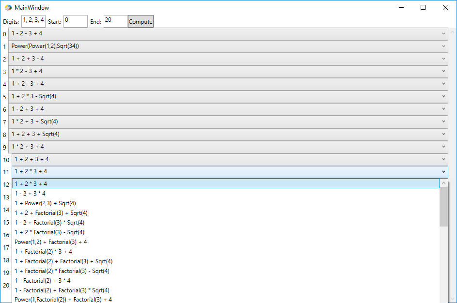 GitHub - ajorians/MathPuzzleSolver: A solver of a number game of creating equation results using ...