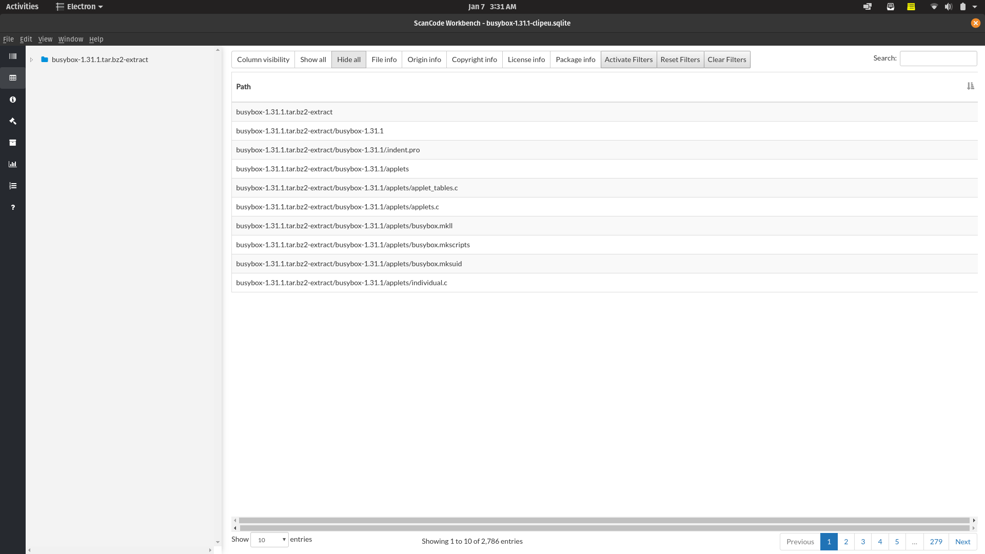 Double scroll bar on clicking the Hide all button in ScanCode Data Table · Issue #473 ...