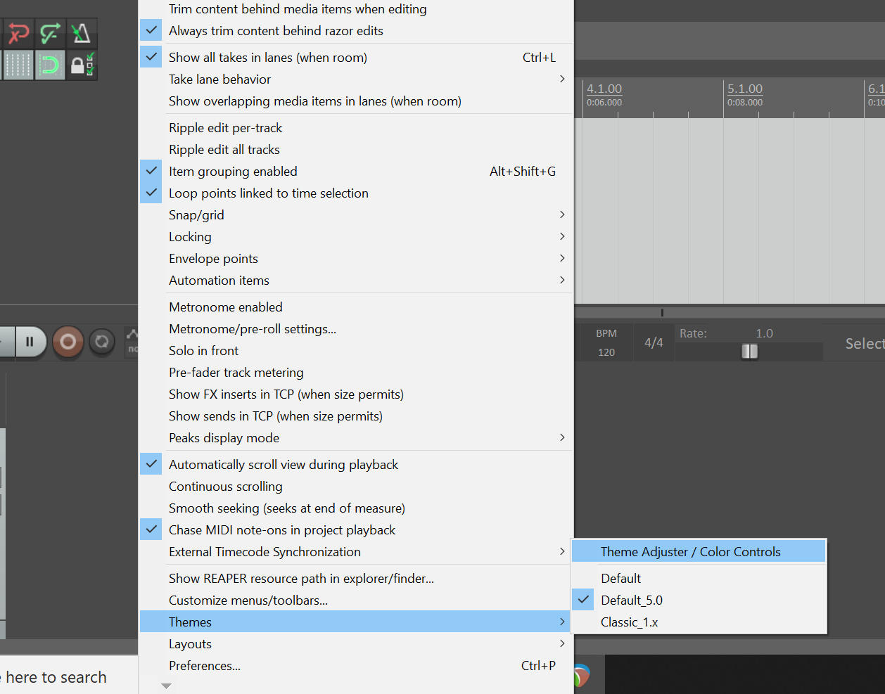 Reaper 6: theme adjuseter only showing color control : r/Reaper