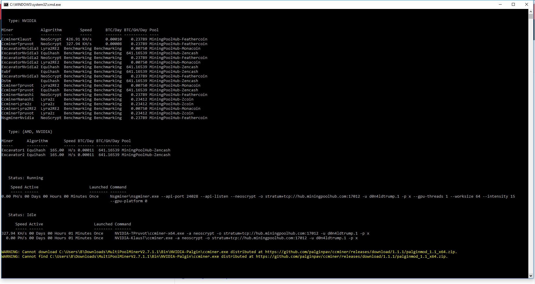 New user of Multipool miner · Issue #788 · MultiPoolMiner ...