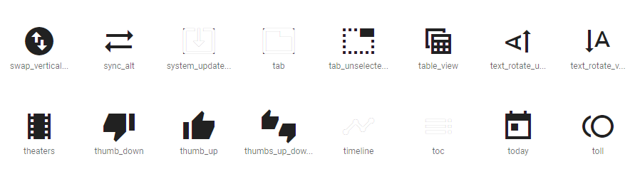 [Bug] Sharp icon font not rendering some icons · Issue #1088 · google ...
