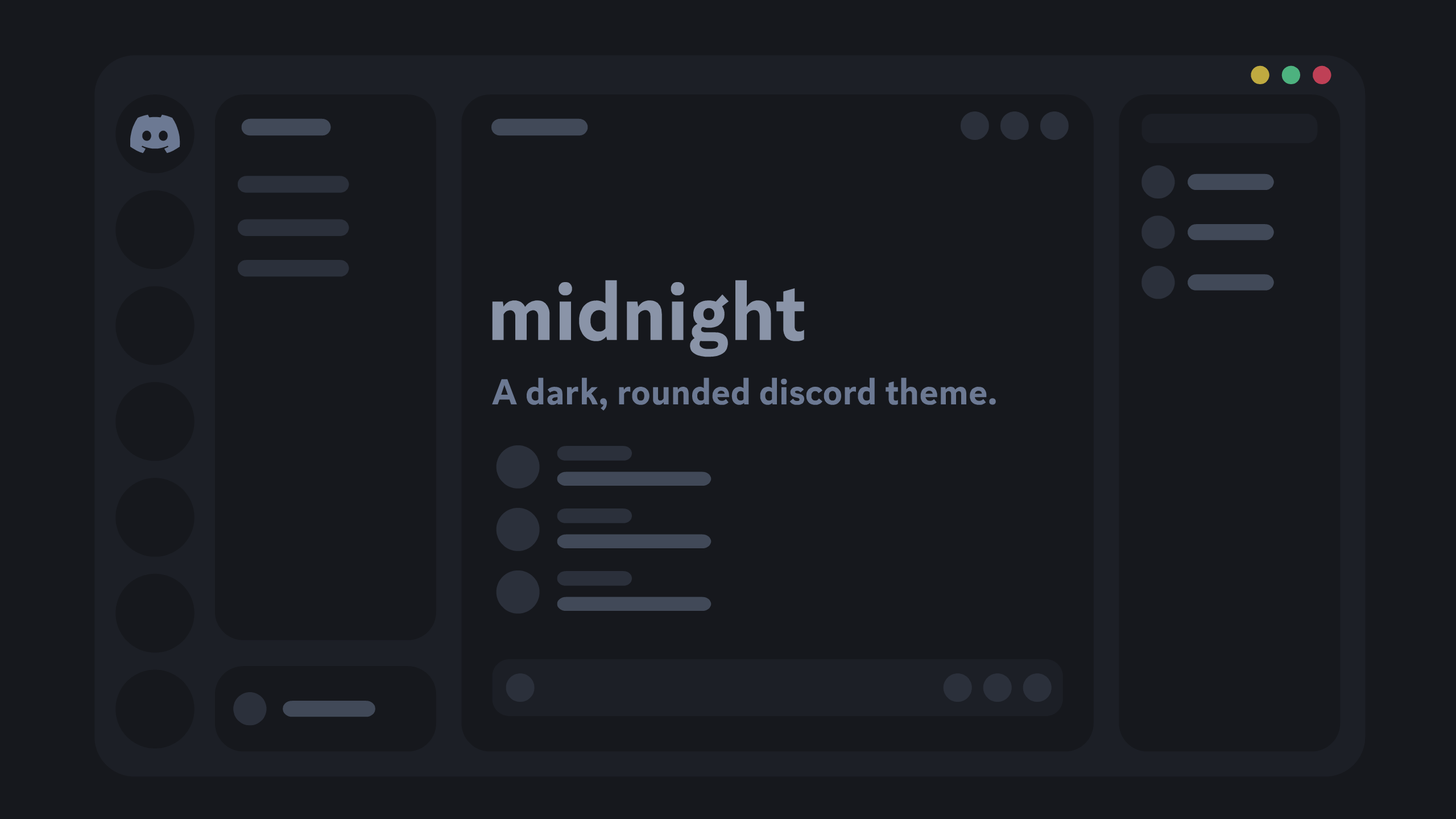 GitHub - refact0r/midnight-discord: A dark, rounded discord theme.