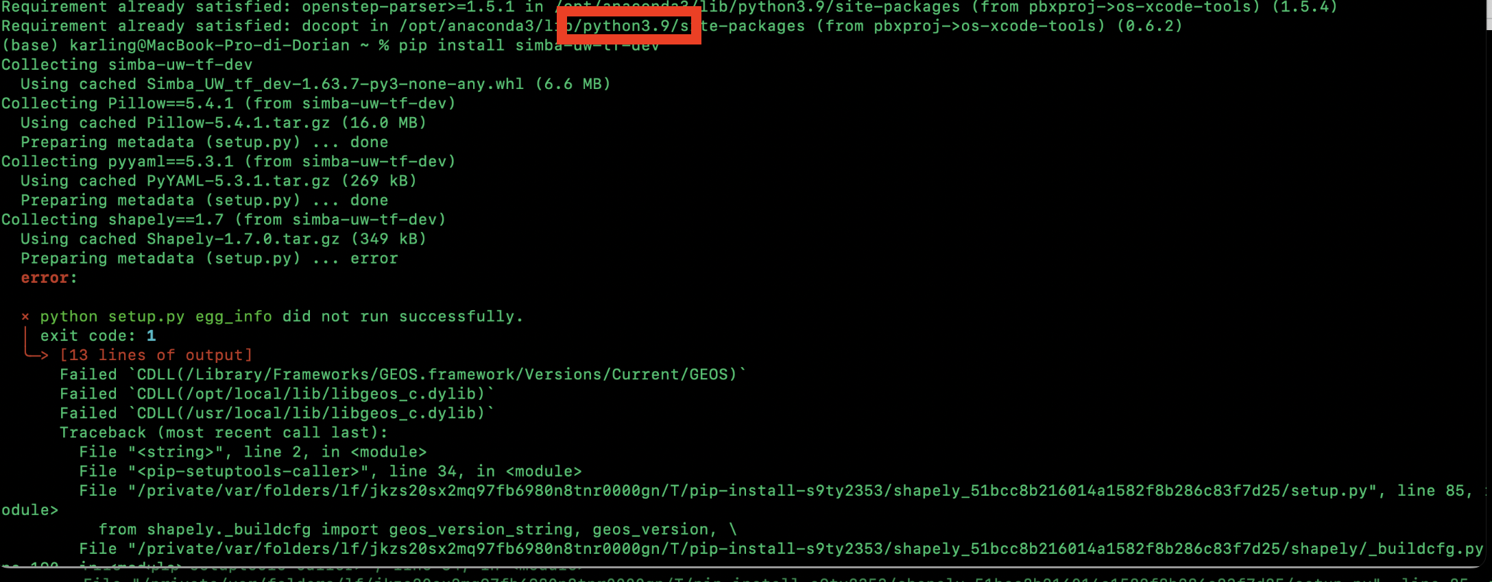 I Faile To Install Simba On Macos Ventura 1341 · Issue 271 · Sgoldenlabsimba · Github 