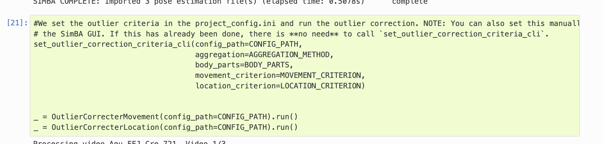 Customize outlier correction · Issue #281 · sgoldenlab/simba · GitHub