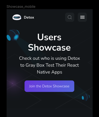 [Website] Showcase hero banner responsiveness (Mobile) · Issue #3816 · wix/Detox · GitHub