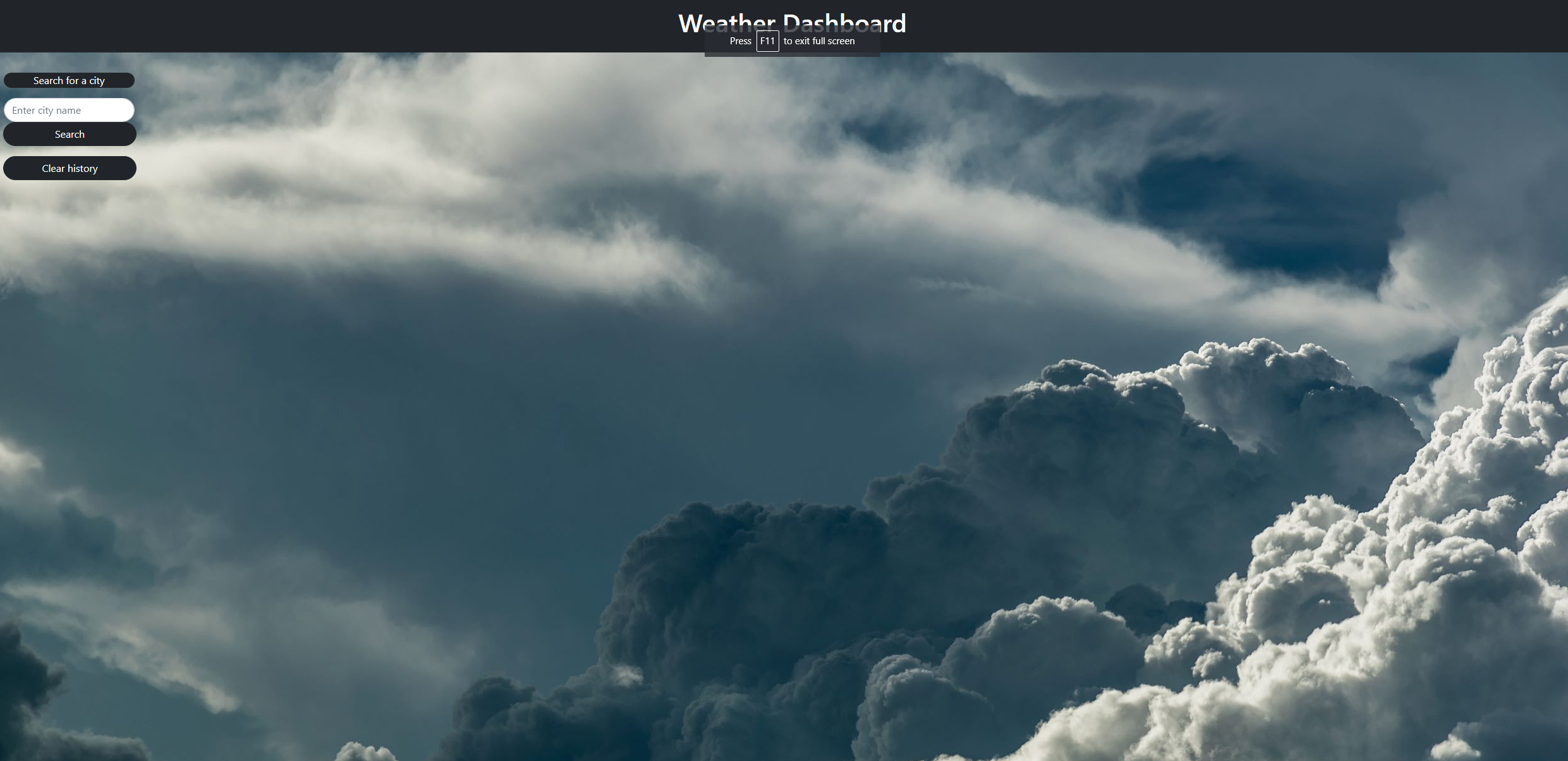 GitHub - AaronVenema/weatherDashboard