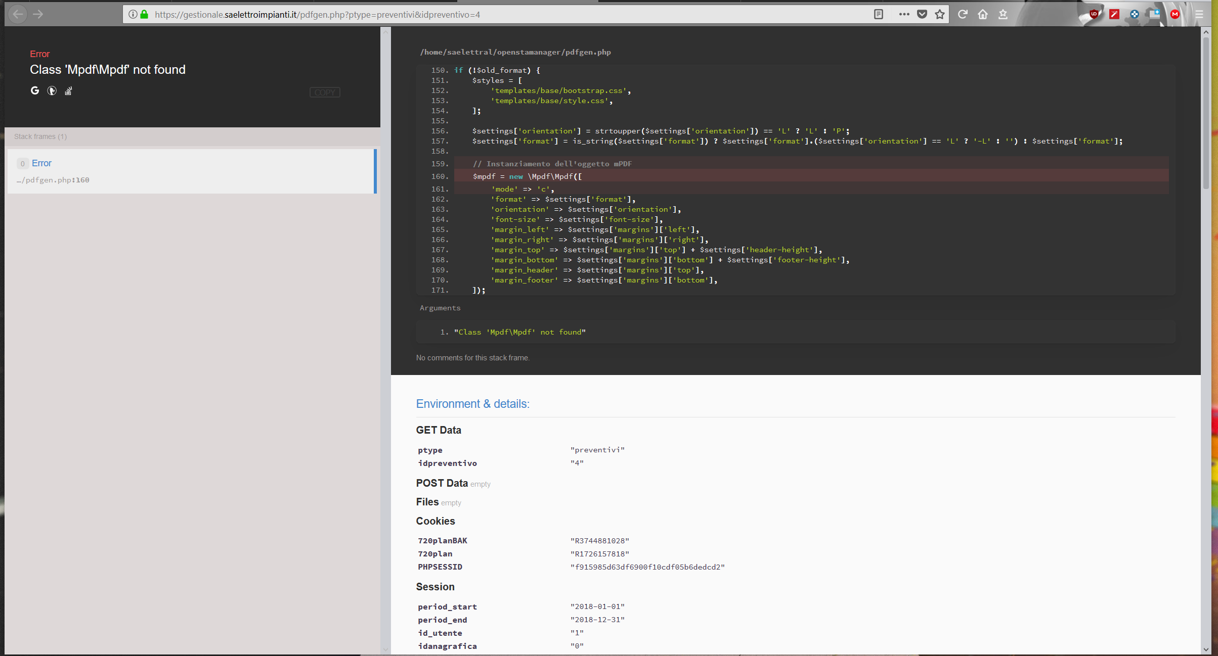 PREVENTIVI - errore nella generazione della stampa · Issue #106 · devcode-it/openstamanager · GitHub