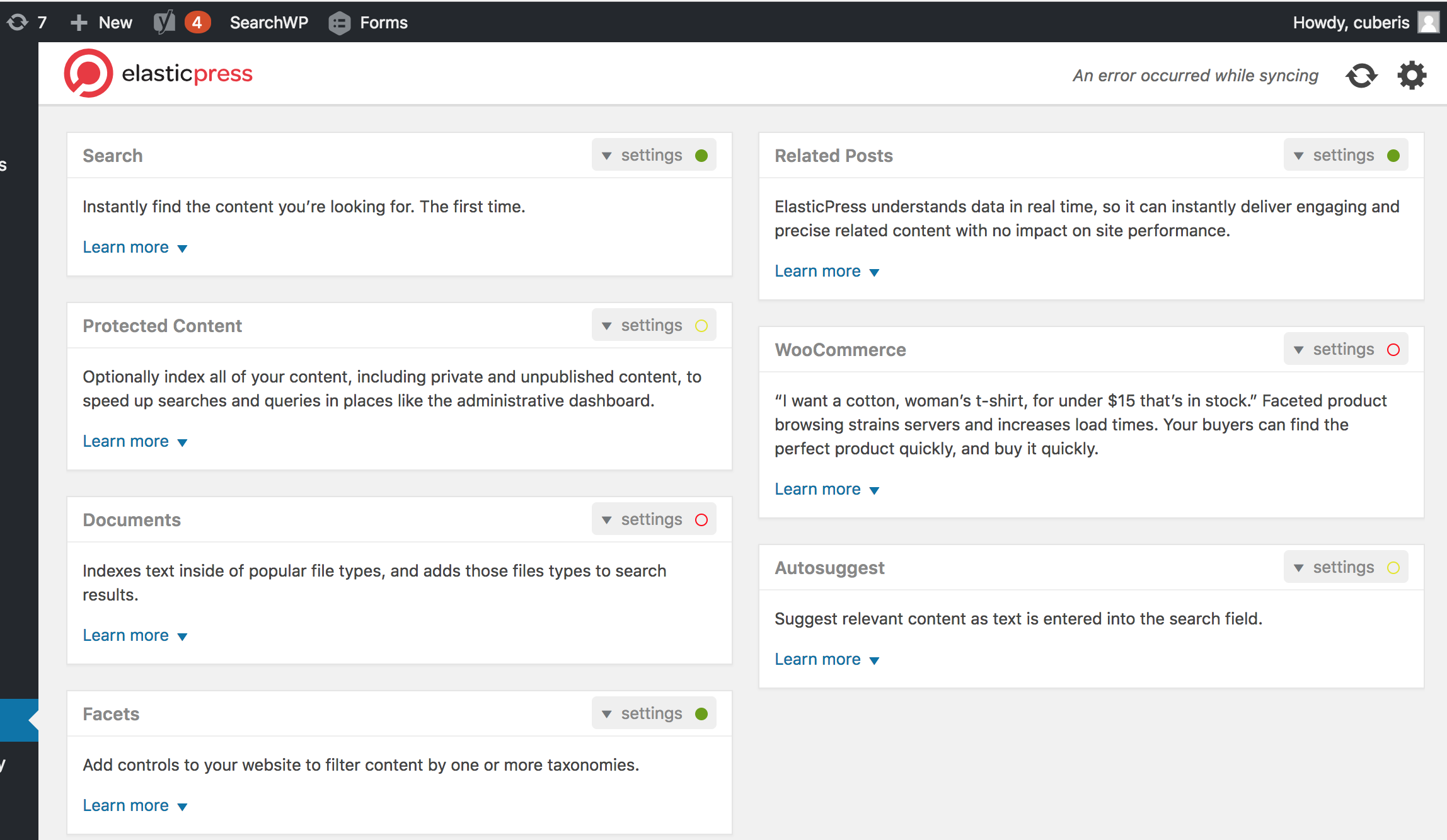 Sync error in dashboard on WPEngine · Issue #1102 · 10up/ElasticPress · GitHub