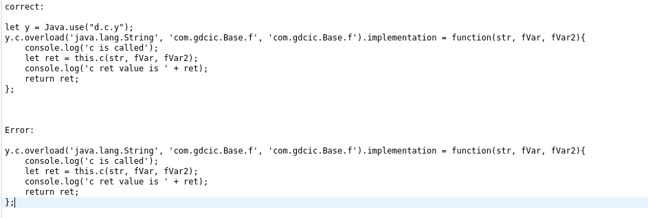 [core] The code generated by "Frida snippet copy action" function is incomplete · Issue #1396 ...