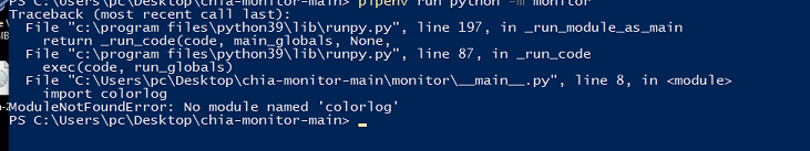 Modulenotfounderror No Module Named Colorlog · Issue 109 · Borntypingpython Colorlog · Github 1610
