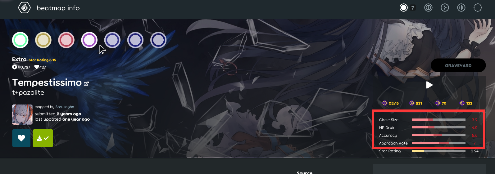 Mods selected in song select affect beatmap info overlay's statistics section · Issue #18842 ...