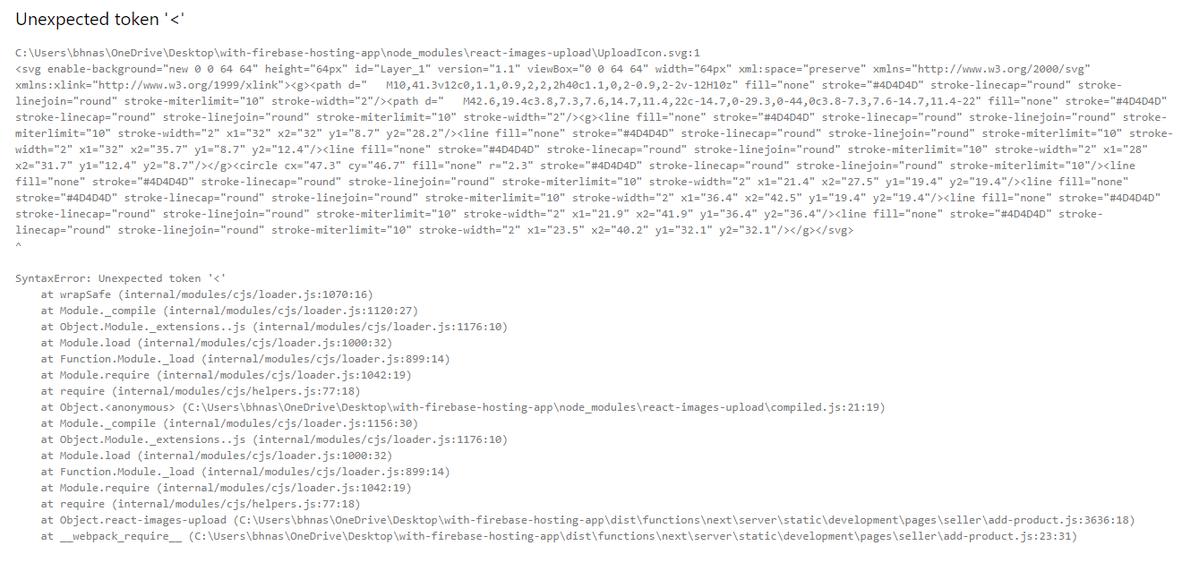 Invalid Or Unexpected Token For Images Inside Node Modules · Vercel Next Js · Discussion 12410
