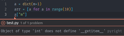 Type inferring error about list comprehensions. · Issue #325 · microsoft/pyright · GitHub