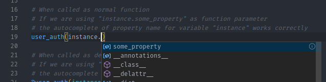 Function Parameter Autocompletion Not Working For Decorators · Issue 461 · Microsoftpyright