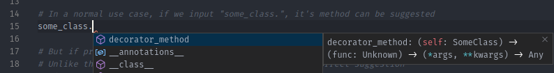 Function parameter autocompletion not working for decorators · Issue #461 · microsoft/pyright ...