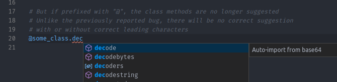 Function parameter autocompletion not working for decorators · Issue ...