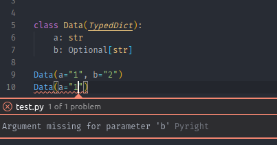 Allowing omit optional fields of TypedDict · Issue #751 · microsoft ...