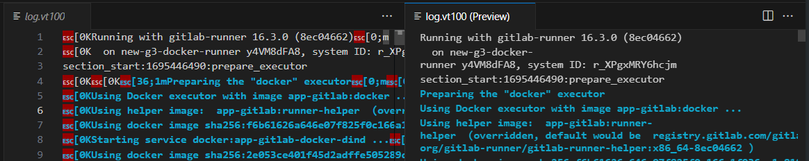 Text export with removed escape sequences not working · Issue #31 · TobiasFaller/vscode-vt100 ...