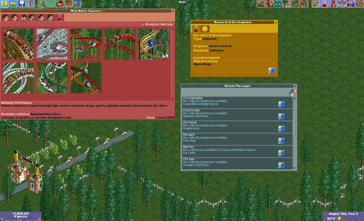 Spinning Wild Mouse appearing in original RCT1 scenarios · Issue #18682 · OpenRCT2/OpenRCT2 · GitHub