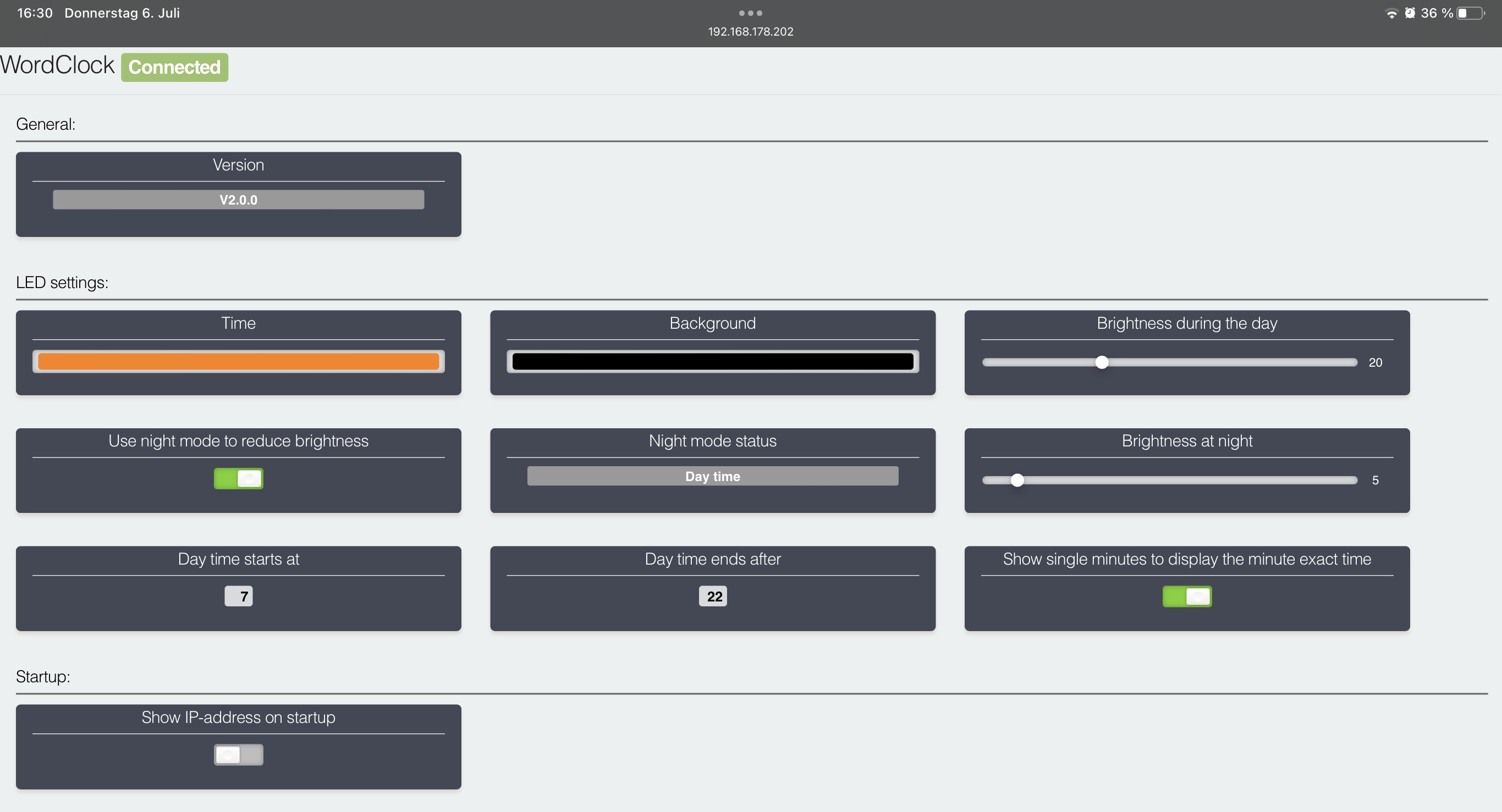 GitHub - AWSW-de/WordClock-16x16-LED-matrix: WordClock 16x16 LED matrix ...