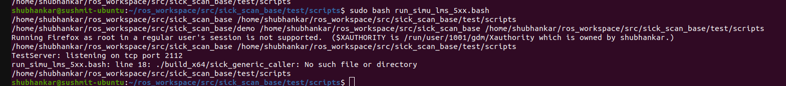 Bash file not running · Issue #10 · SICKAG/sick_scan_base · GitHub