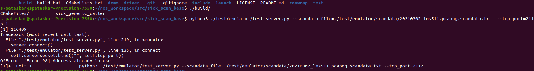 Bash file not running · Issue #10 · SICKAG/sick_scan_base · GitHub