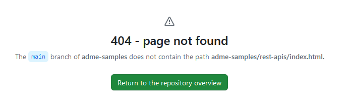 All links from the REST API Reference section in README.md are dead · Issue #56 · microsoft/adme ...