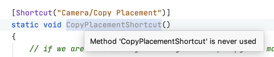 Don't mark functions annotated with [Shortcut] attribute as unused · Issue #1546 · JetBrains ...