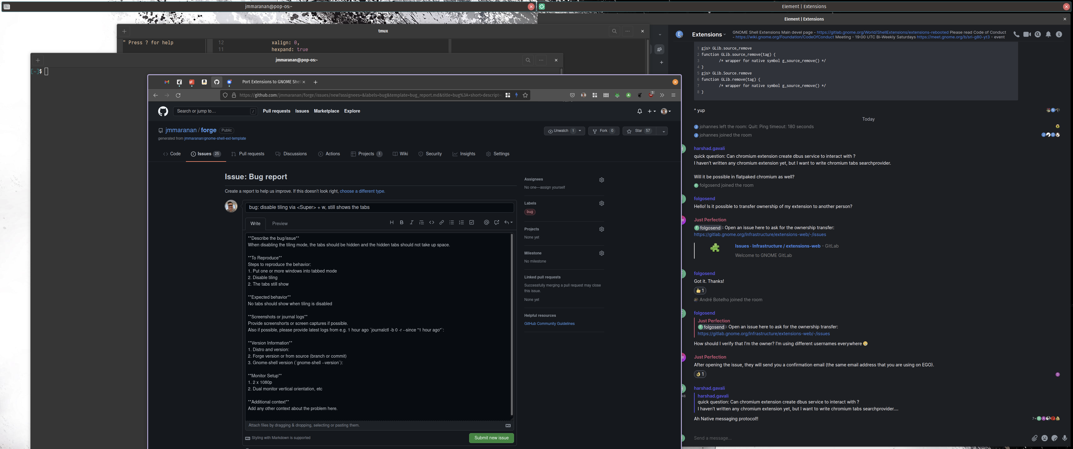 bug: disable tiling, still shows the tabs · Issue #97 · forge-ext/forge · GitHub