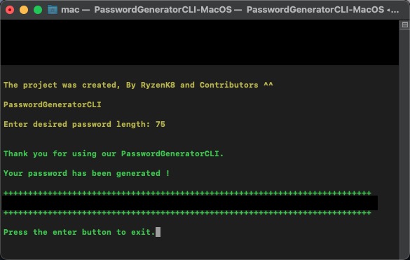 Github Ryzenk8 Passwordgeneratorcli This Is A Simple Command Line