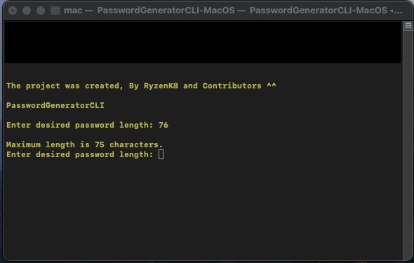 GitHub - RyzenK8/PasswordGeneratorCLI: This is a simple command line password generator with python.