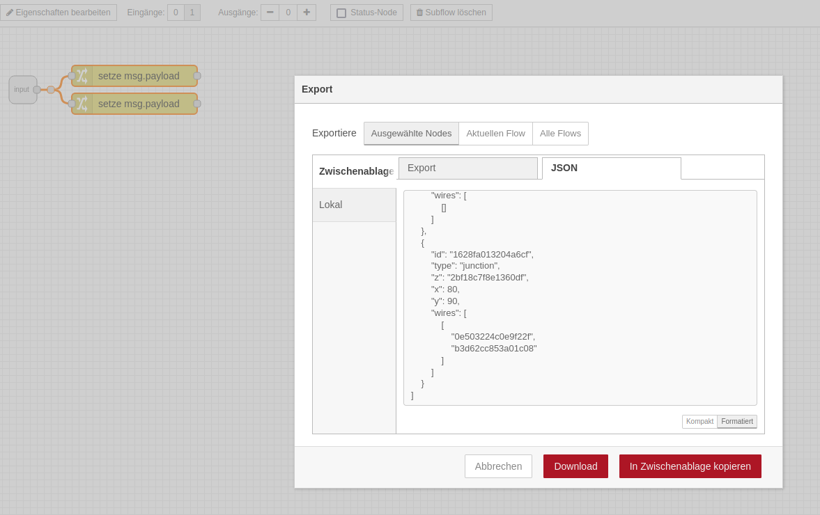 Issue with exporting and importing a subflow that includes Junction · Issue #3805 · node-red ...