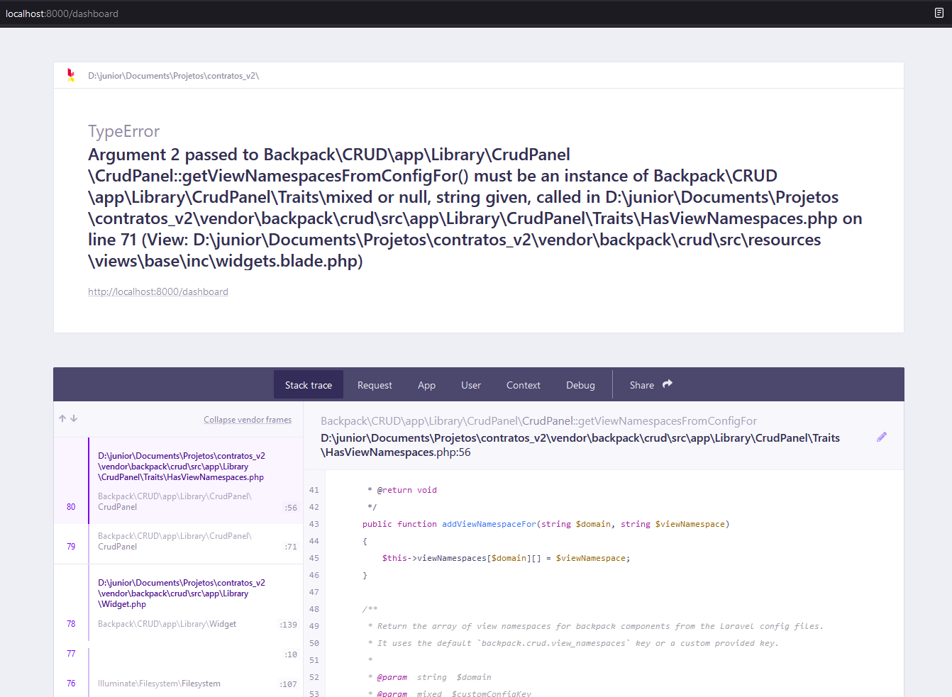 Bug Problem With Version 520 · Issue 4531 · Laravel Backpackcrud