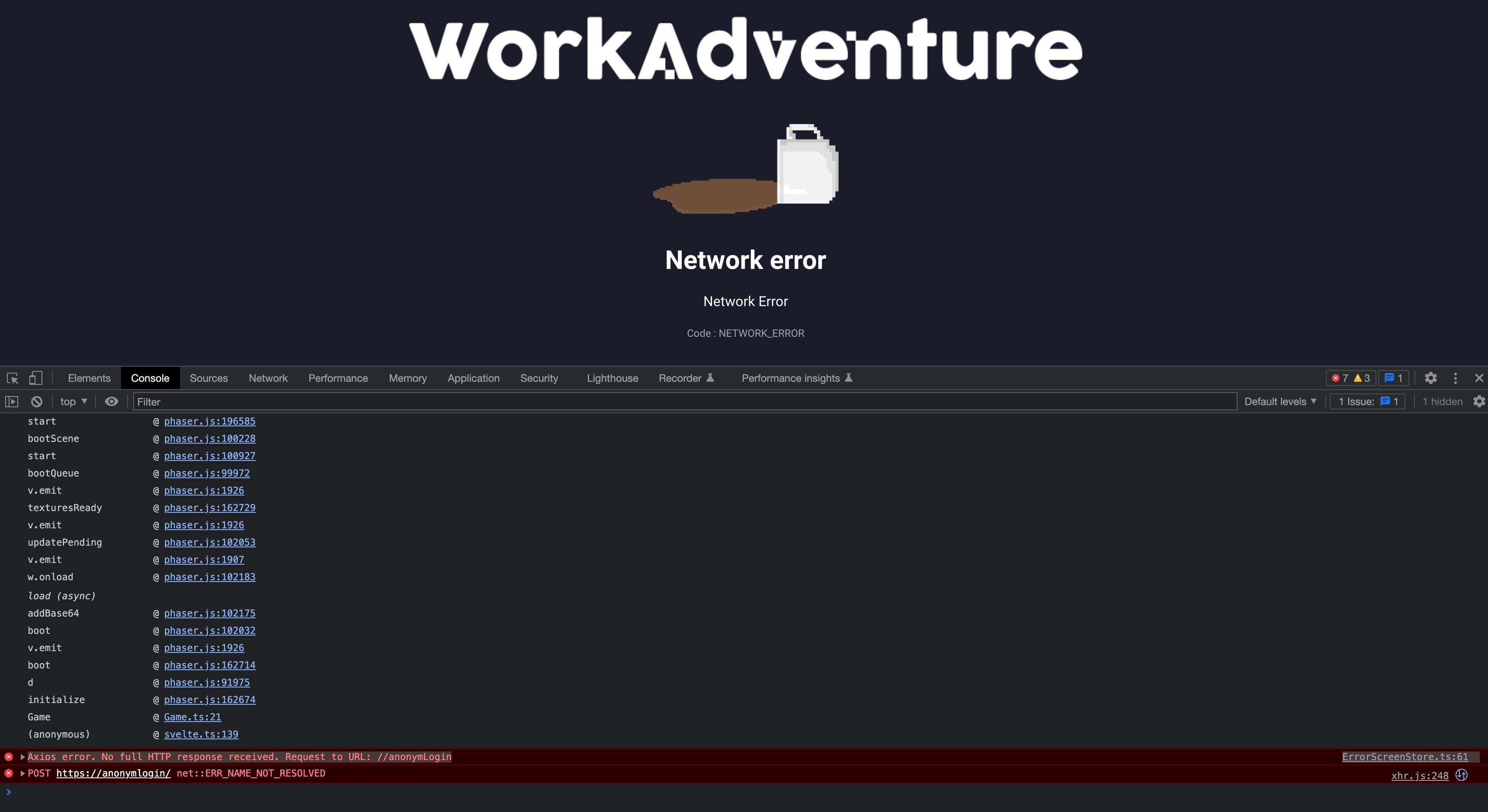 Axios error. No full HTTP response received. Request to URL: //anonymLogin · Issue #3207 ...