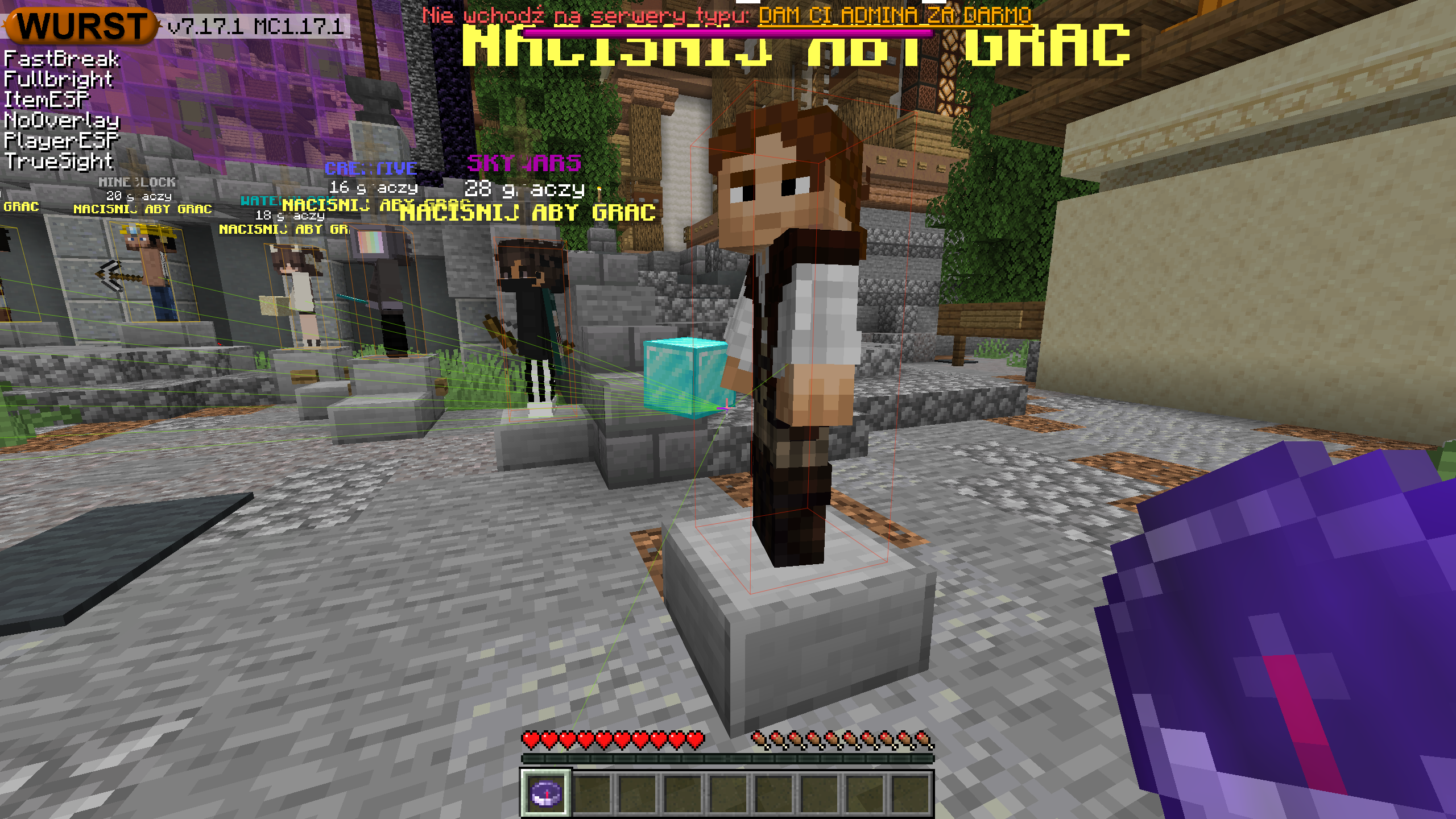 All PlayerESP lines are the same color (only on Wurst for MC 1.17.x ...