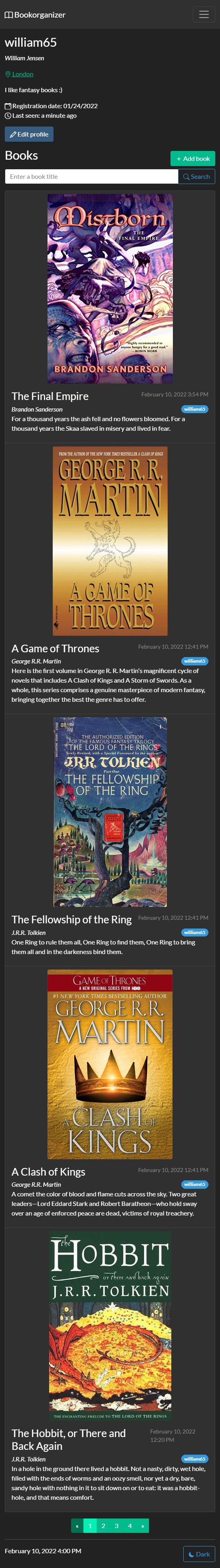 GitHub - matbocz/bookorganizer: Web application to store your books collection online. Uses ...