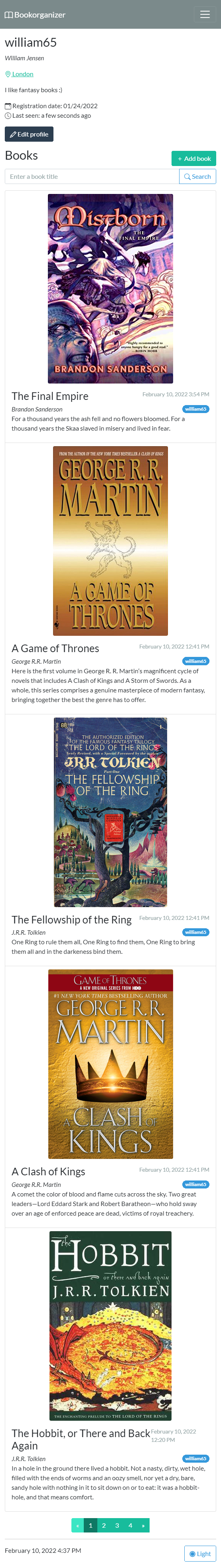 GitHub - matbocz/bookorganizer: Web application to store your books ...