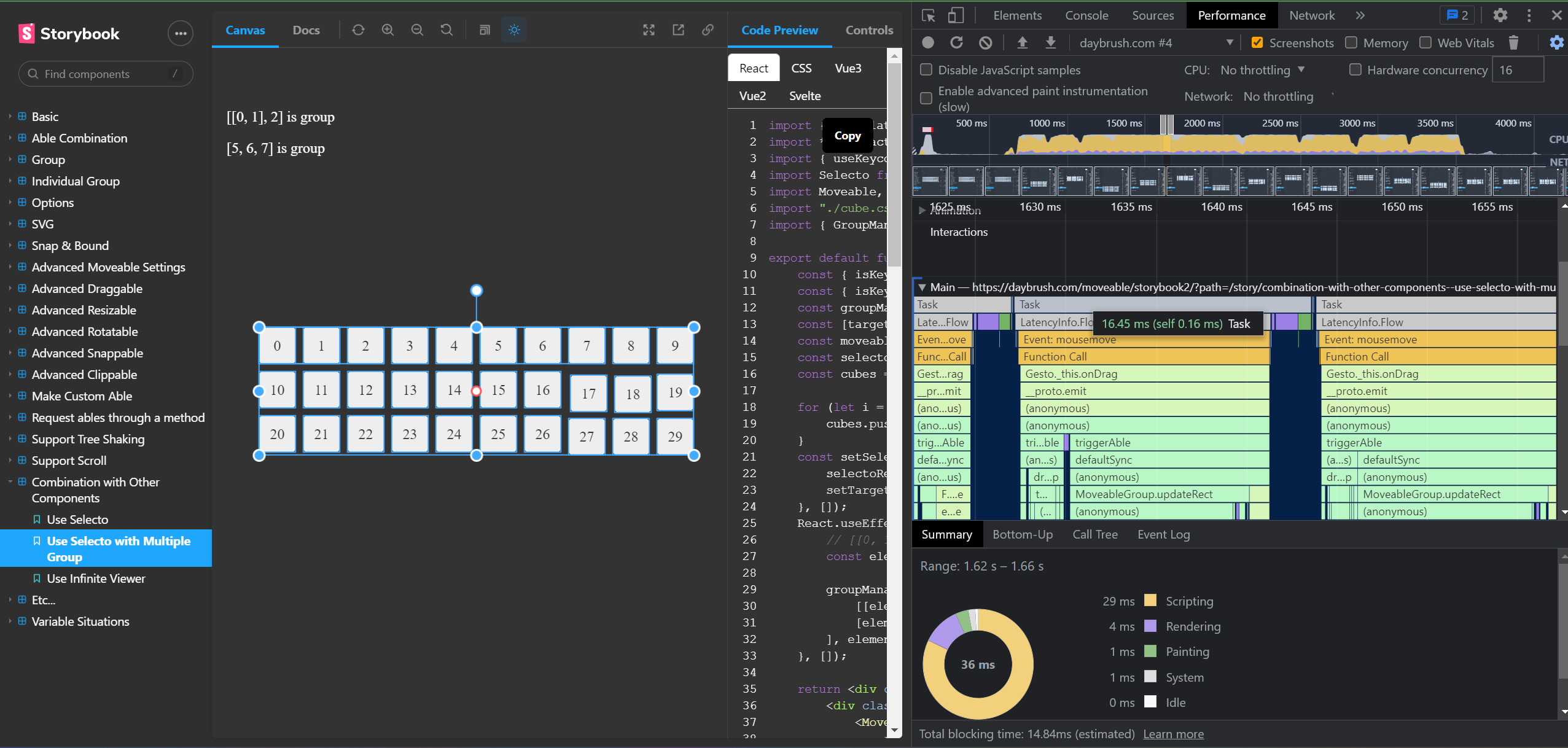 Drag performance issues · Issue #881 · daybrush/moveable · GitHub