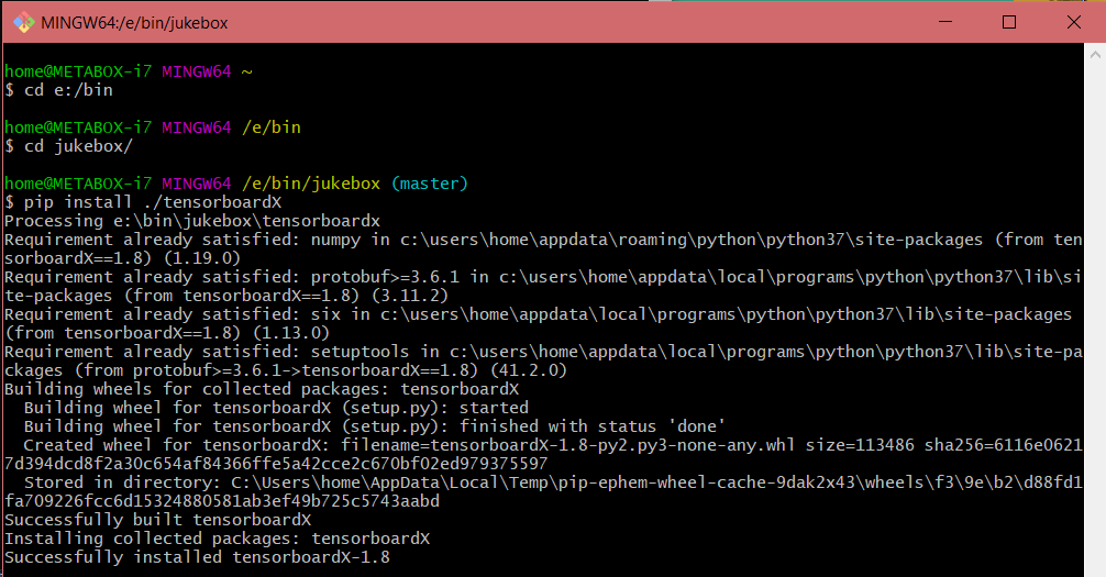 Tensorboardx installation error · Issue #70 · openai/jukebox · GitHub