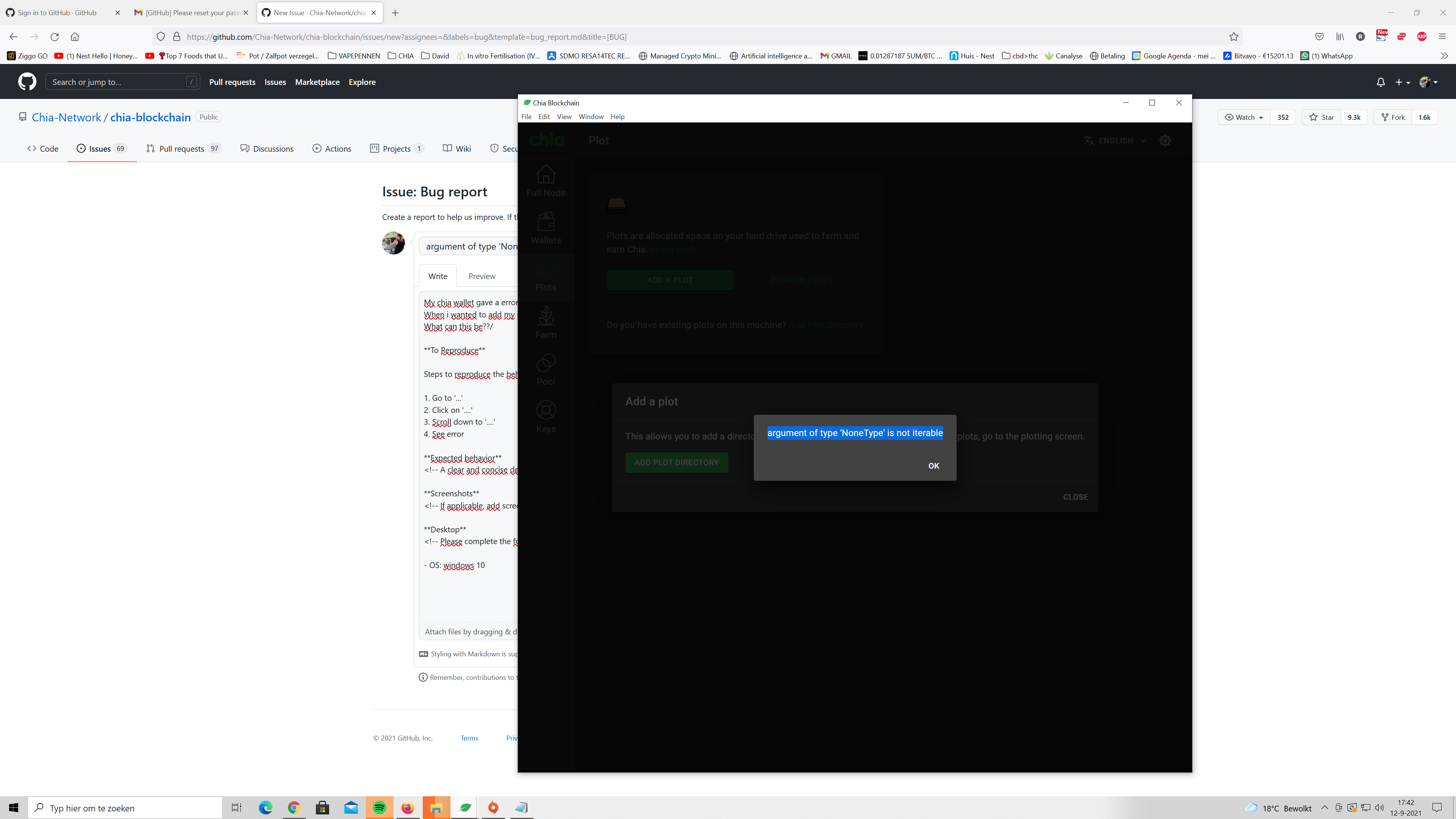 Argument Of Type Nonetype Is Not Iterable · Issue 8452 · Chia Networkchia Blockchain · Github