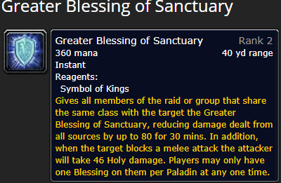[Paladin][Spell]Blessing of Sanctuary & Greater Blessing of Sanctuary ...