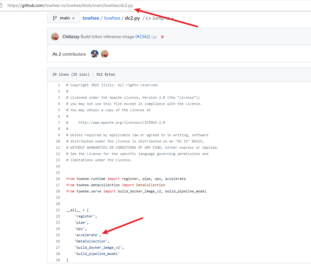 [Bug]: ImportError: cannot import name 'accelerate' from 'towhee.dc2' · Issue #2347 · towhee-io ...