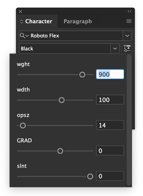 Inter Variable with optical size